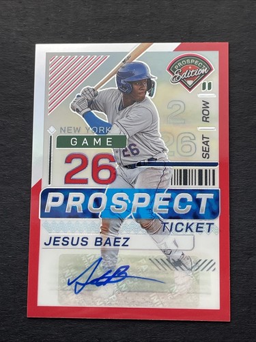 2024 Panini Prospect Edition Prospect Ticket Red Jesus Baez Auto 021/ ...