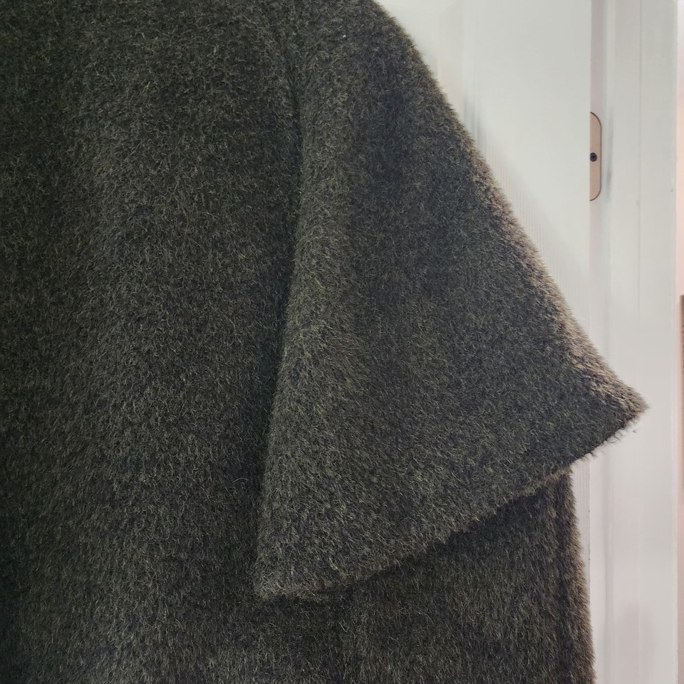 The Lundstrom Collection Olive Green Caplet Size Large, in Wool, Alpaca ...