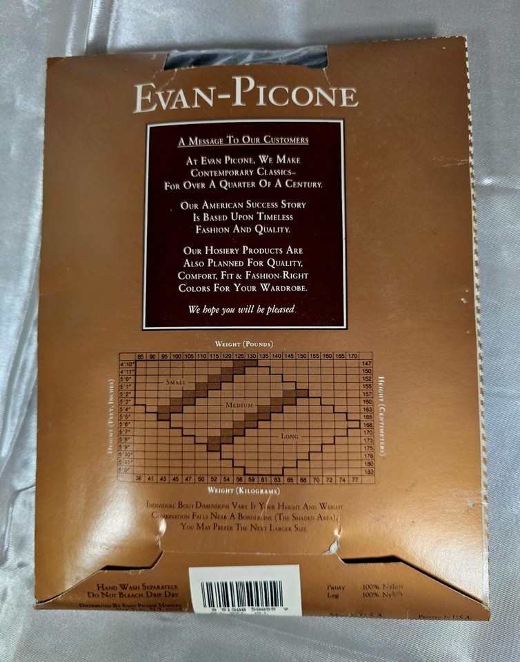 Vintage Evan Picone LONG 591 Black W/gold Metallic Backseam PHose | eBay
