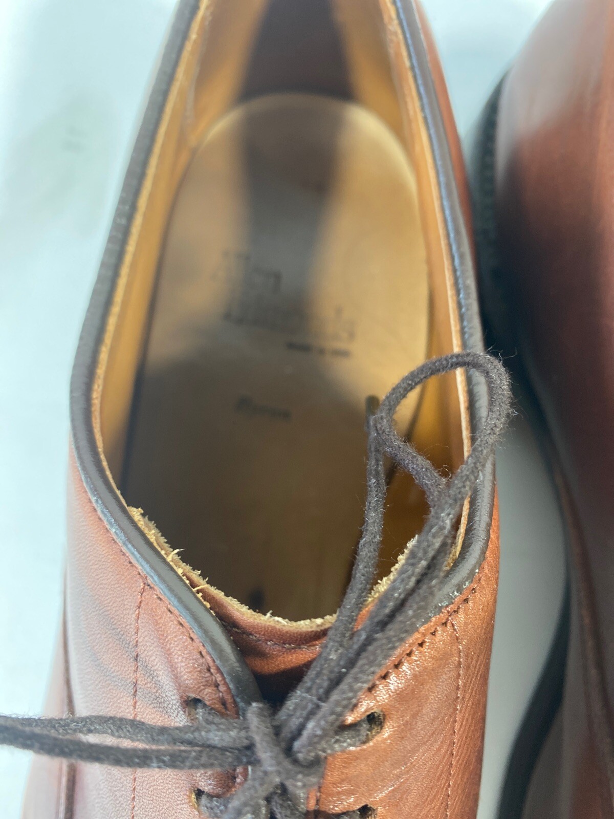 Allen Edmonds Byron Mens 13 B Brown Cap Toe Oxford Dress Shoes USA Made ...