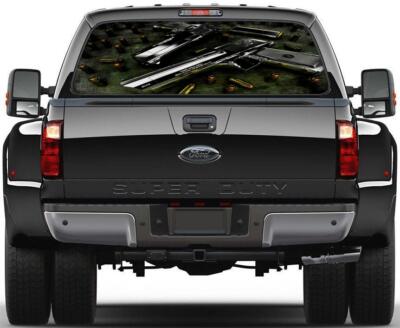Desert Eagle Pistol Gun Weapons Rear Window Decal Sticker Car Truck SUV ...