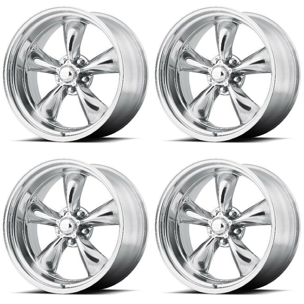 Set 4 American Racing VN515 Torq Thrust II 15x6 5x4.75 Polished Wheels ...