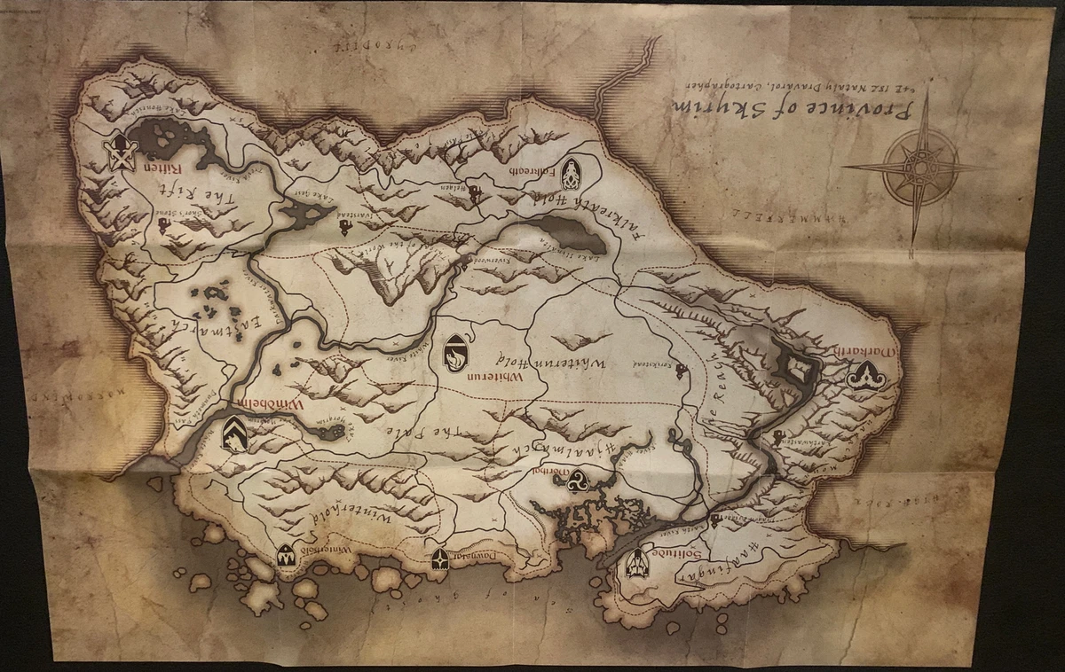 Elder Scrolls Skyrim Map