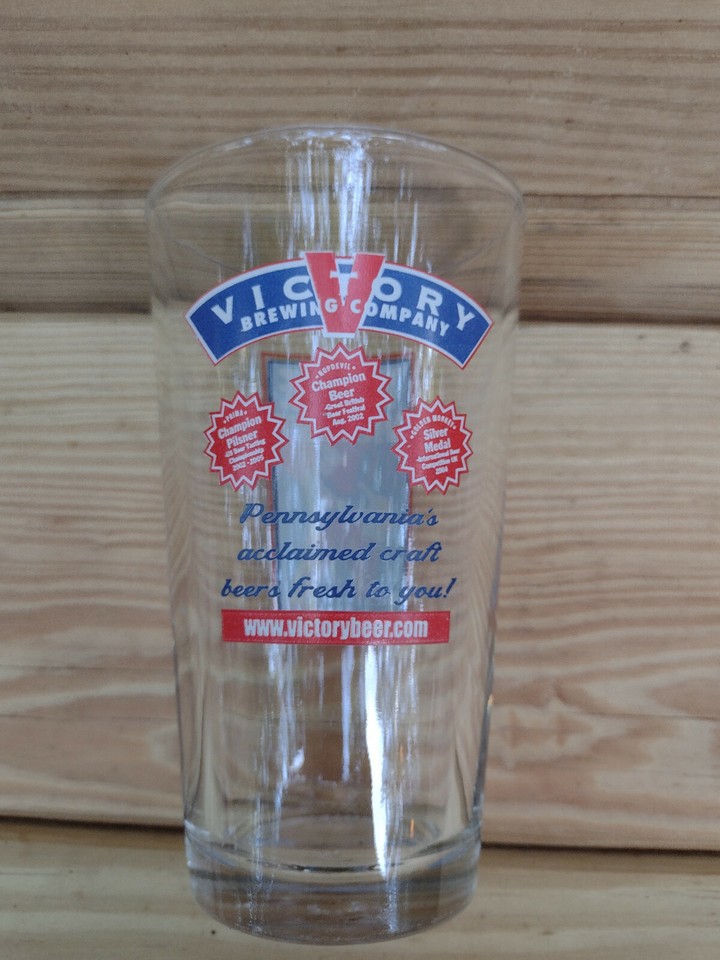 Taste Victory Brewing Company Man Cave Beer Bar Pint Glass Pennsylvania ...