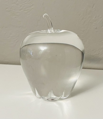 STEUBEN Signed 4.25” Glass Crystal Apple | eBay