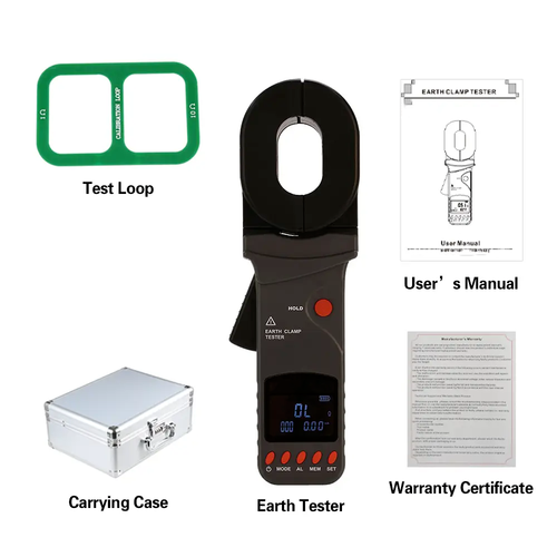 Handheld Earth Grounding Resistance Meter Loop Resistance Tester 0.01Ω ...