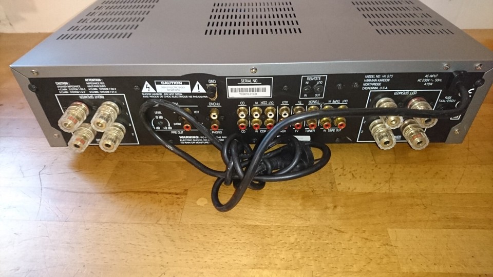 Harman Kardon HK 970 silber Verstärker Amplificateur Amplifire Poweramp ...