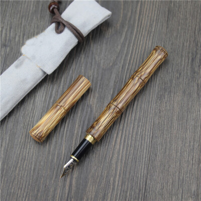 HERO Handmade Natural Bamboo Fountain Pen, High-end Signature Gift Pen ...