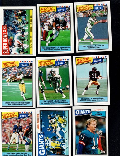 1987 Topps Football - complete your set 251-396 PLUS 1000 YARD CLUB | eBay