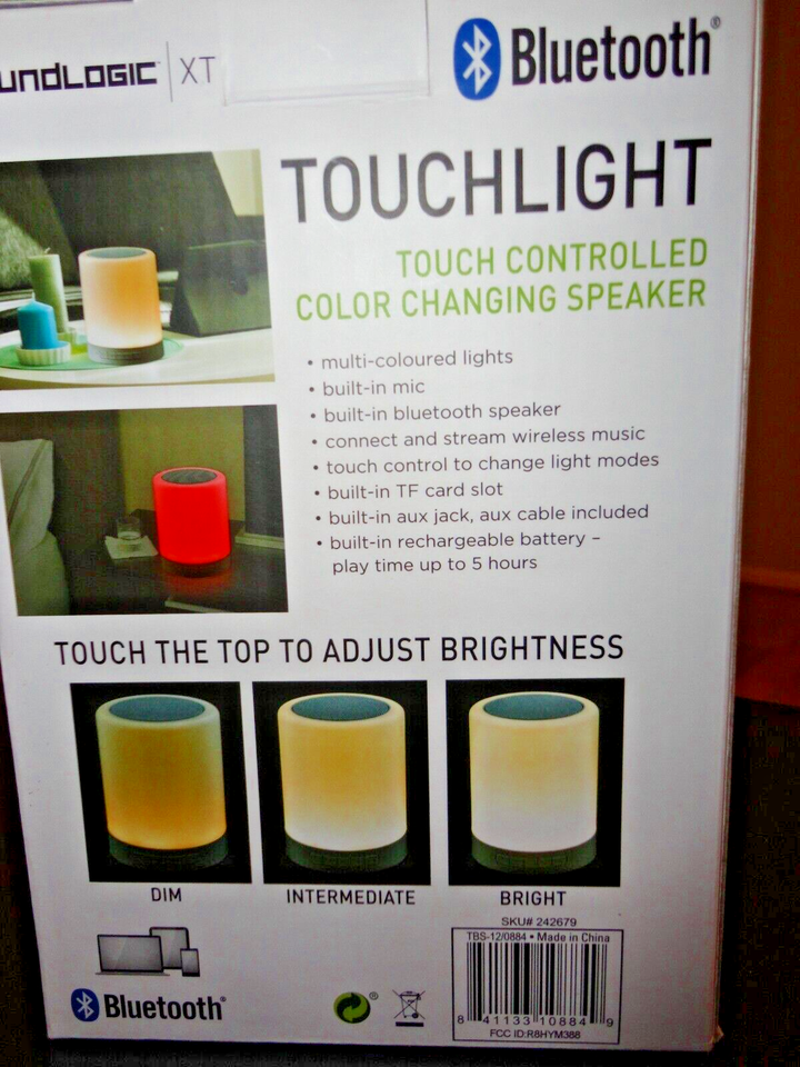 SOUNDLOGIC XT BLUETOOTH TOUCHLIGHT CONTRLOLLED COLOR CHANGING WIRELESS ...