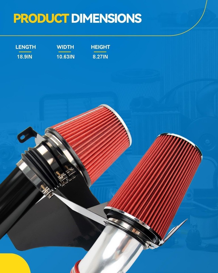 PHILTOP Cold Air Intake Kit Compatible with 2009-2019 Nis-san 350Z 3.7L ...