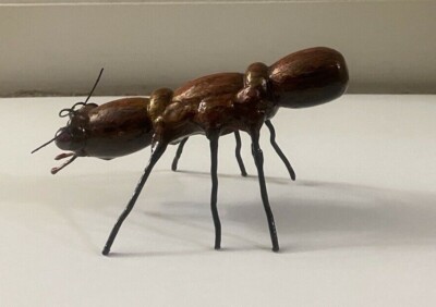 6" x 3" Hand-Painted ant Clay Metal Folk Art | eBay