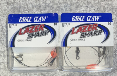 2 Packs Eagle Claw Lazed Sharp Quick Strike Rigs | eBay