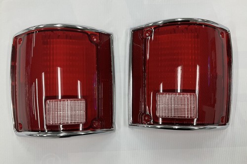 1973-1991 Chevrolet C10 K10 GMC Tail Lights Lamp w/chrome Bezel Pair ...