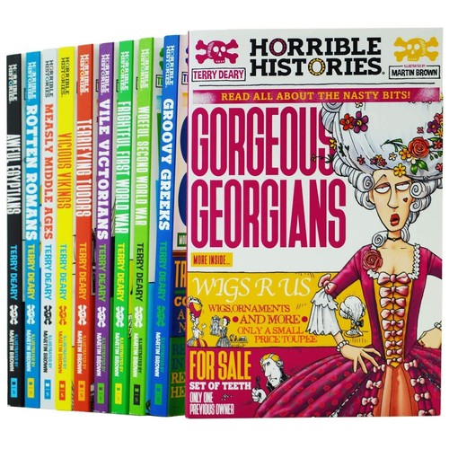 Horrible Histories Savage 10 Book Collection Set (Awful Egyptians ...
