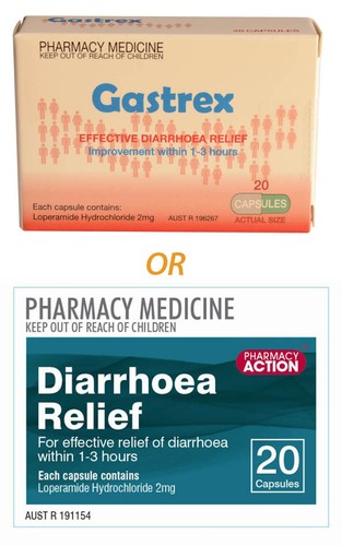 1x 3x 6x (20, 60, 120) Loperamide 2mg Capsules Imodium Gastro Stop ...