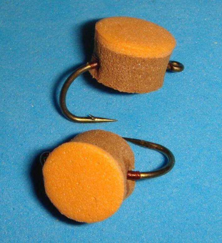 FLY FISHING FLIES - Cinnamon 'TROUT CHOW' FOAM PELLET FLY size #8 (6 ...