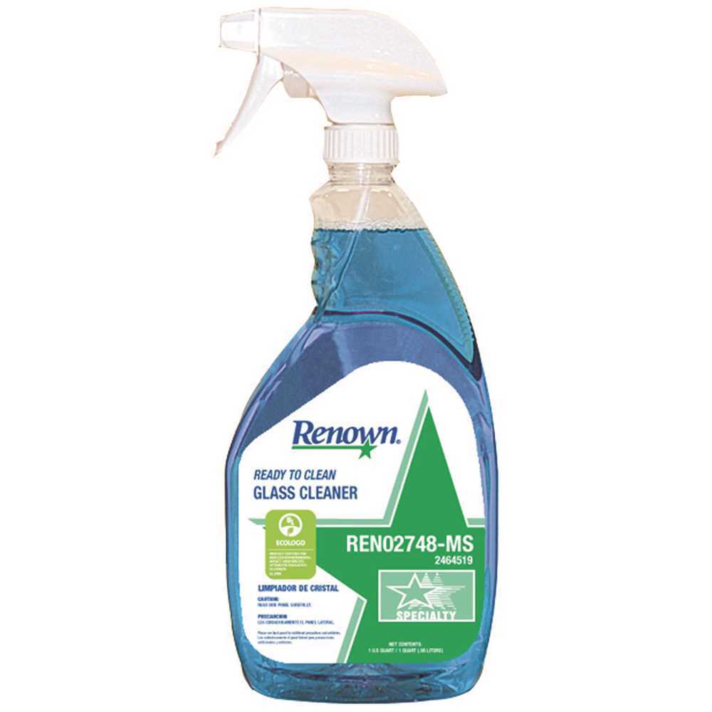 Renown Ready to Clean Glass Cleaner 1 Quart 12 per Case 2464519 for ...