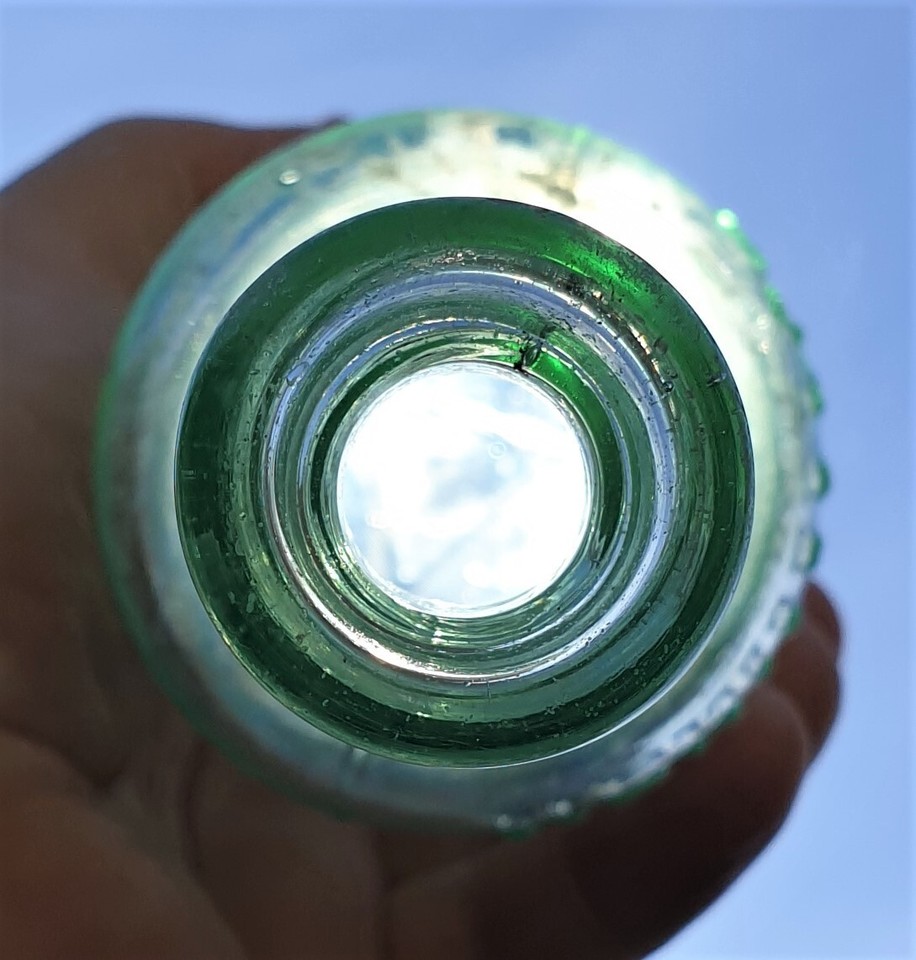 SCARCE 1910s NEWMAN'S Light Green WORCESTERSHIRE HOT SAUCE & Glass ...