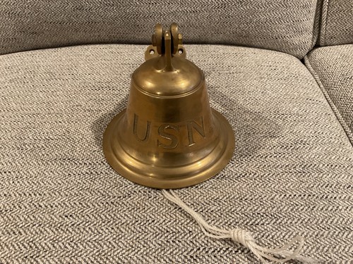 Vintage USN United States Navy Brass Nautical Ship Boat Bell Rare | eBay