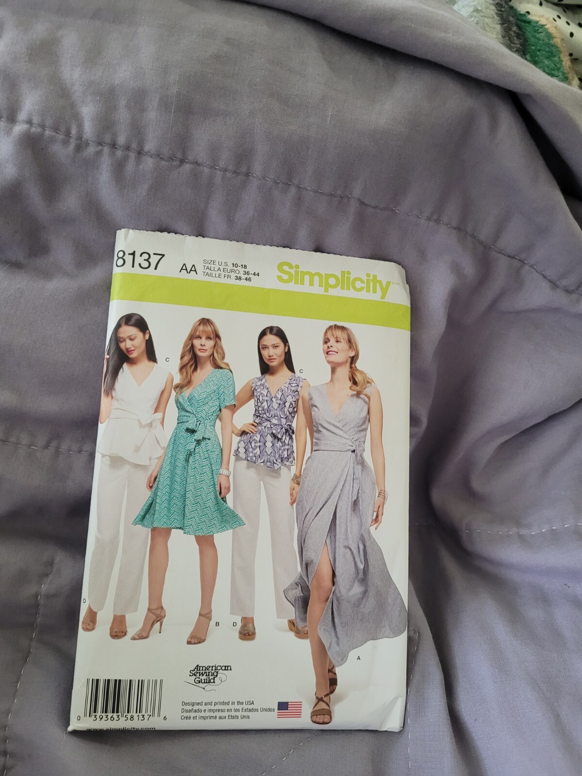 Simplicity Sewing Pattern 8137 AA Misses Wrap Dress 2 Lengths Top Pants ...