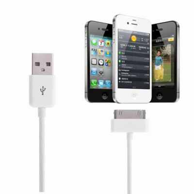 30 Pin Cable USB Data Sync Charging Charger Lead for Apple iPhone 4S 4 ...