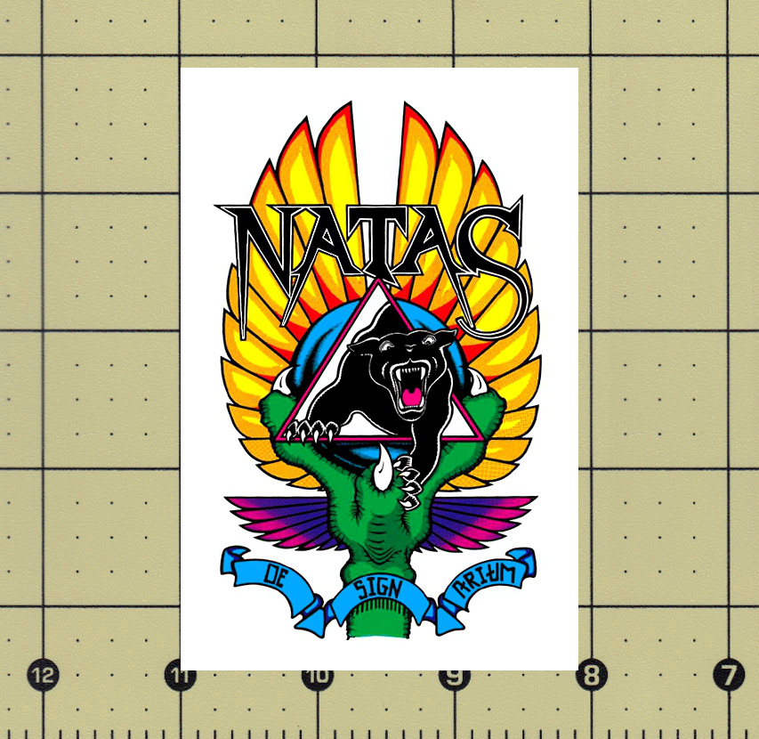 CUSTOM MADE COLLECTIBLE NATAS #2 MAGNET 2⅝"x4¼" skateboard santa monica ...