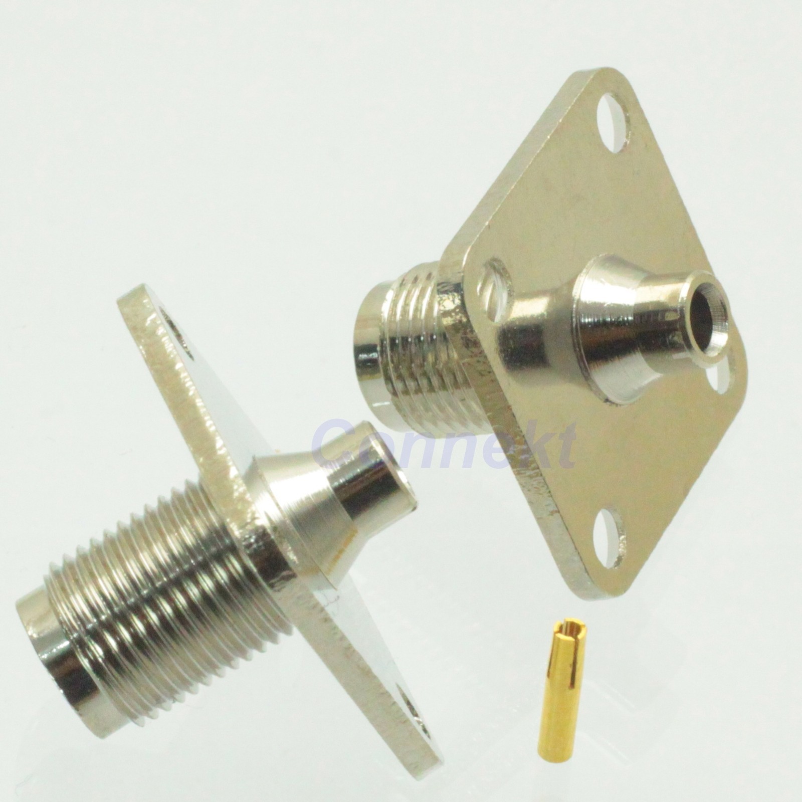 1pce TNC female jack 4 flange solder semi-rigid RG402 0.141" cable ...