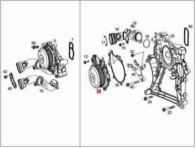 Genuine MERCEDES Water pump 6512005101 | eBay