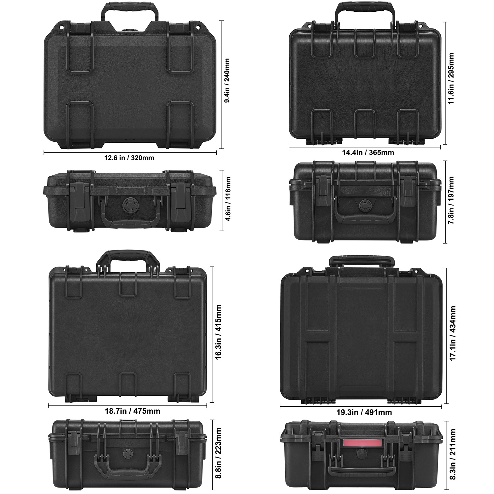 Uimoso Hard Pistol Cases with Pre-cut PU Foam/lining Lockable for 1/2/5 ...