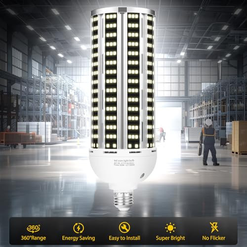 200W 2 pack LED Corn Light Bulb,(2000W Equivalent )Commercial Grade ...