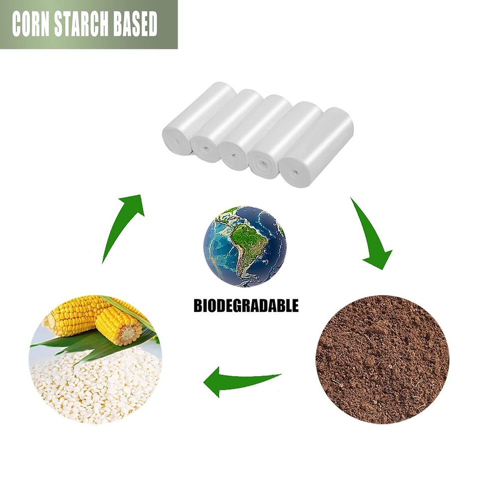 Small Trash Bags, Inwaysin Small Garbage Bags 4-6 Gallon Biodegradable ...