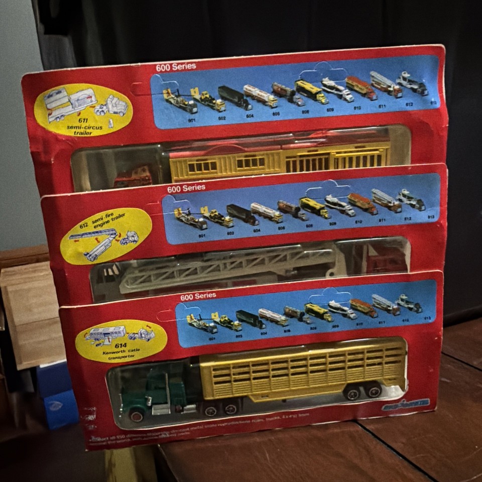 Die Cast Metal Super Movers Trucks: Semi-circus, Fire Engine, And ...