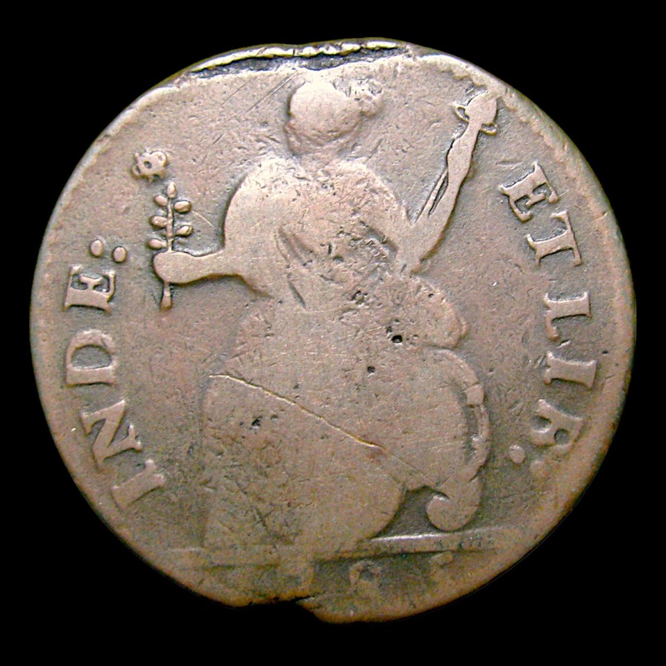 1785 Connecticut Colonial Copper Coin F2 M.3.4 ---- Nice Coin ...