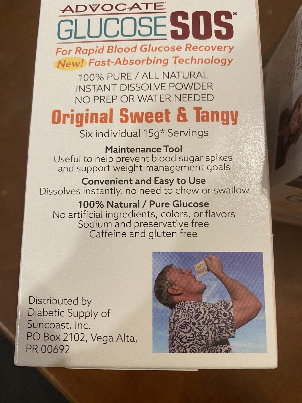 2 Advocate GLUCOSE SOS Instant Dissolve Powder 6 packets Original Sweet ...