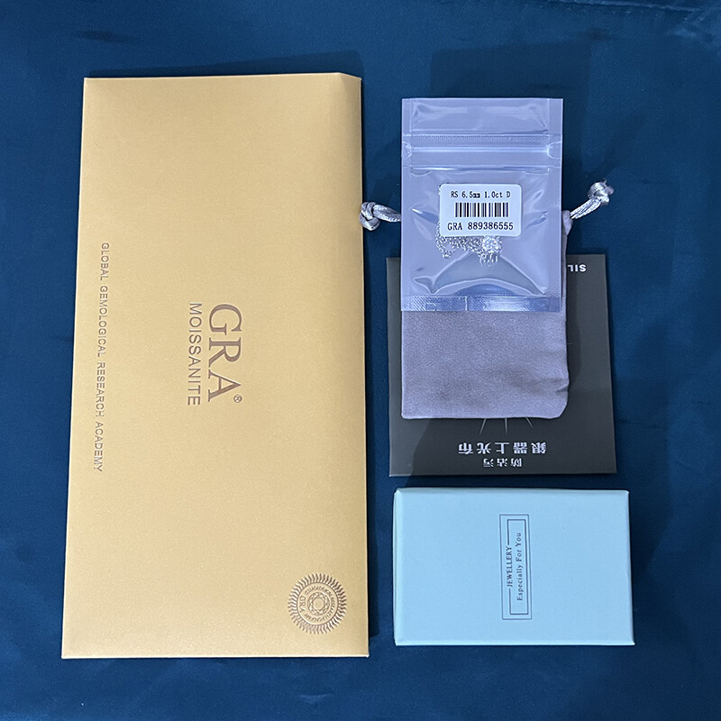 925 Sterling Silver 1CT D Color Moissanite Women Engagement Ring Pass ...