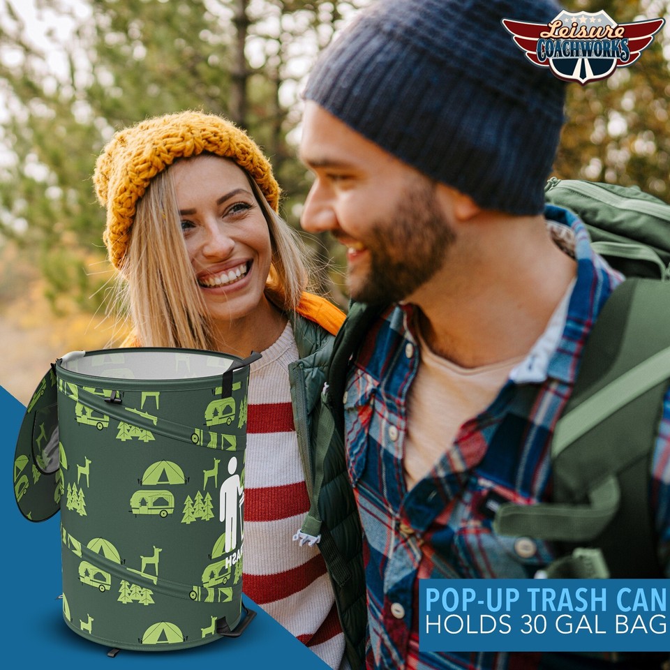 30 Gallon Collapsible Pop-Up Trash Can for Trash, Yard Waste, Kids Toys ...