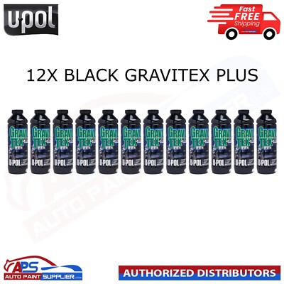 12 X U-POL GRAVITEX PLUS HS STONE CHIP COATING UPOL, PROTECTER 1L ...