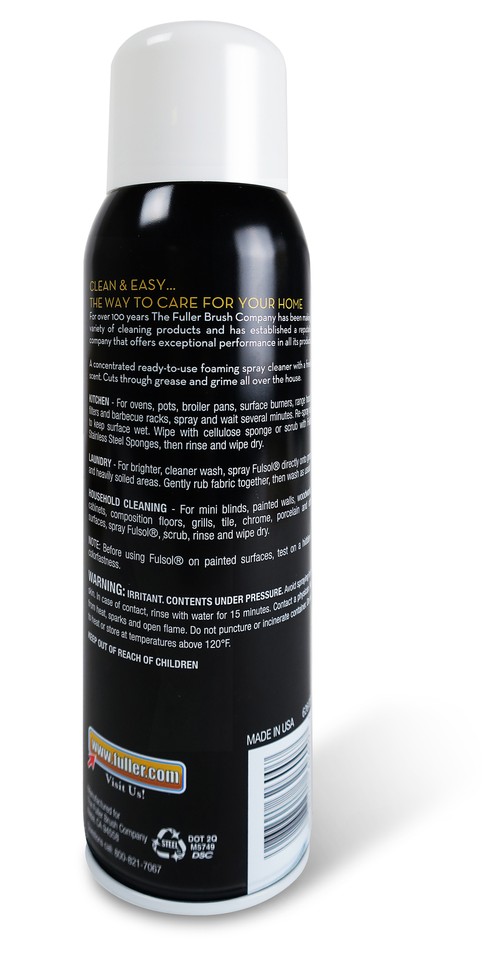 Fuller Brush Fulsol Foaming Spray Cuts Dissolves Grease Grime Oil Dirt ...