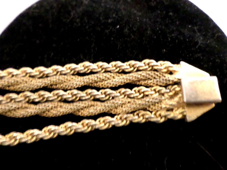 Vtg Hobe Necklace Multi-Strand Twisted Mesh Gold Tone Signed Hobe | eBay