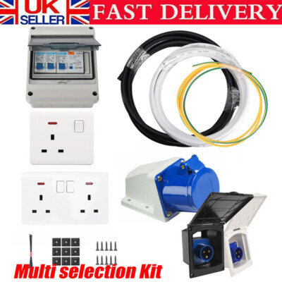 240V Mains Electric Hook Up Installation Kit fits Campervan Motorhome ...