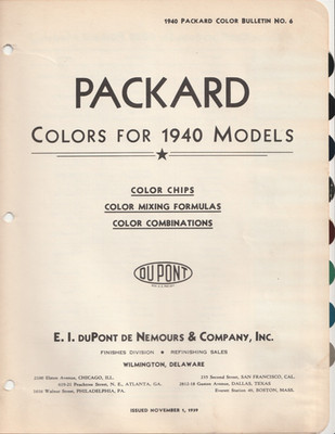 1940 PACKARD PAINT CHIPS (DUPONT) | eBay