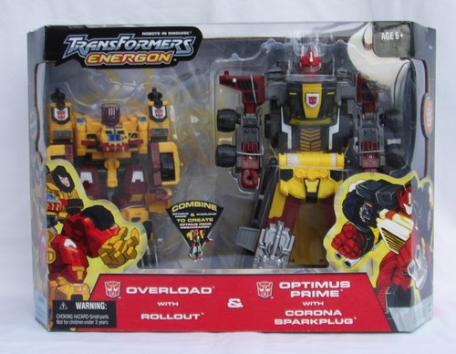 Transformers 2004 Energon Costco Exclusive Optimus Prime and Overload ...