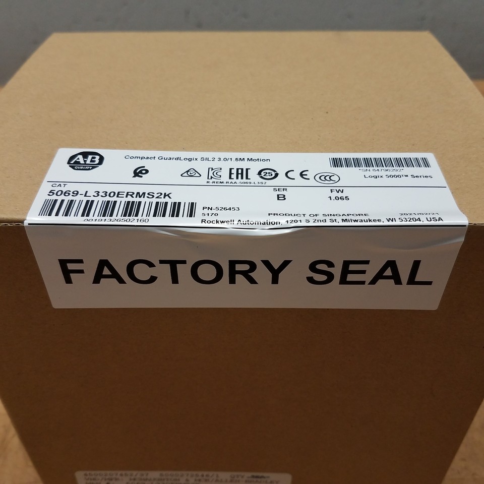 Allen Bradley 5069-L330ERMS2K Series B Safety Controller, 3MB Memory ...