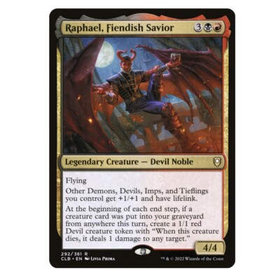 BG3 Raphael, Fiendish Savior MTG Magic Battle for Baldur's Gate Card ...