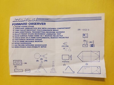 VTG GI JOE Forward Observer 1985 ORIGINAL Instructions / Blueprints | eBay
