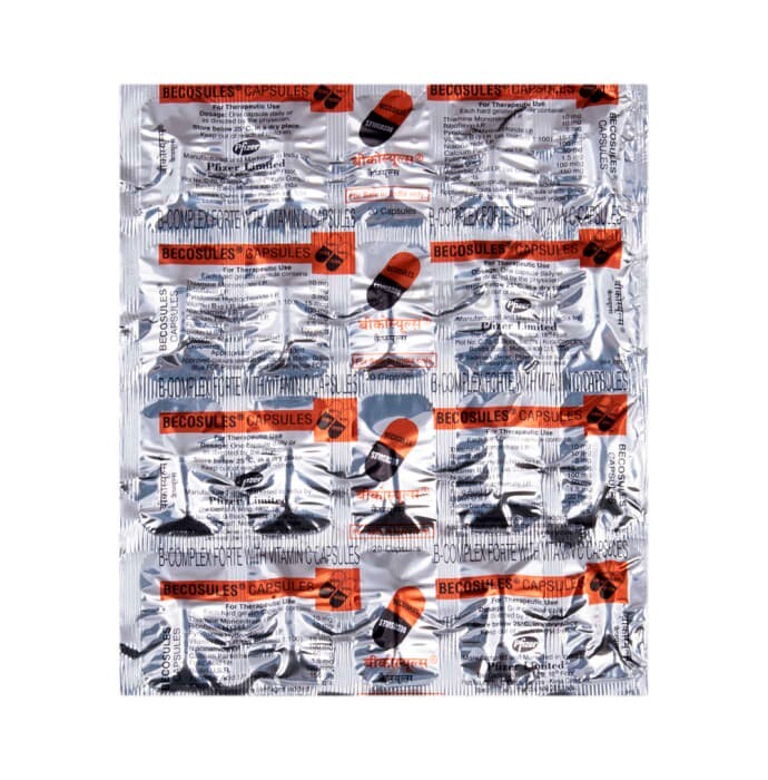 Pfizer India Becosules Capsule (60 Capsules) Multivitamin, Vitamin C ...