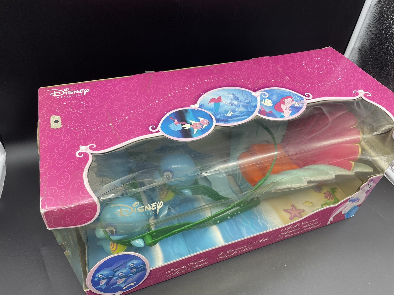 VINTAGE LITTLE MERMAID. shimmering lights ariel COACH PLAYSET NEW OLD ...