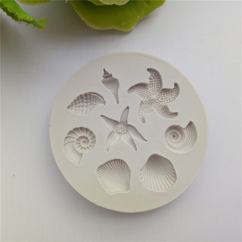 Ocean Biological Conch Sea Shells Chocolate Cake Silicone Mold Kitchen ...