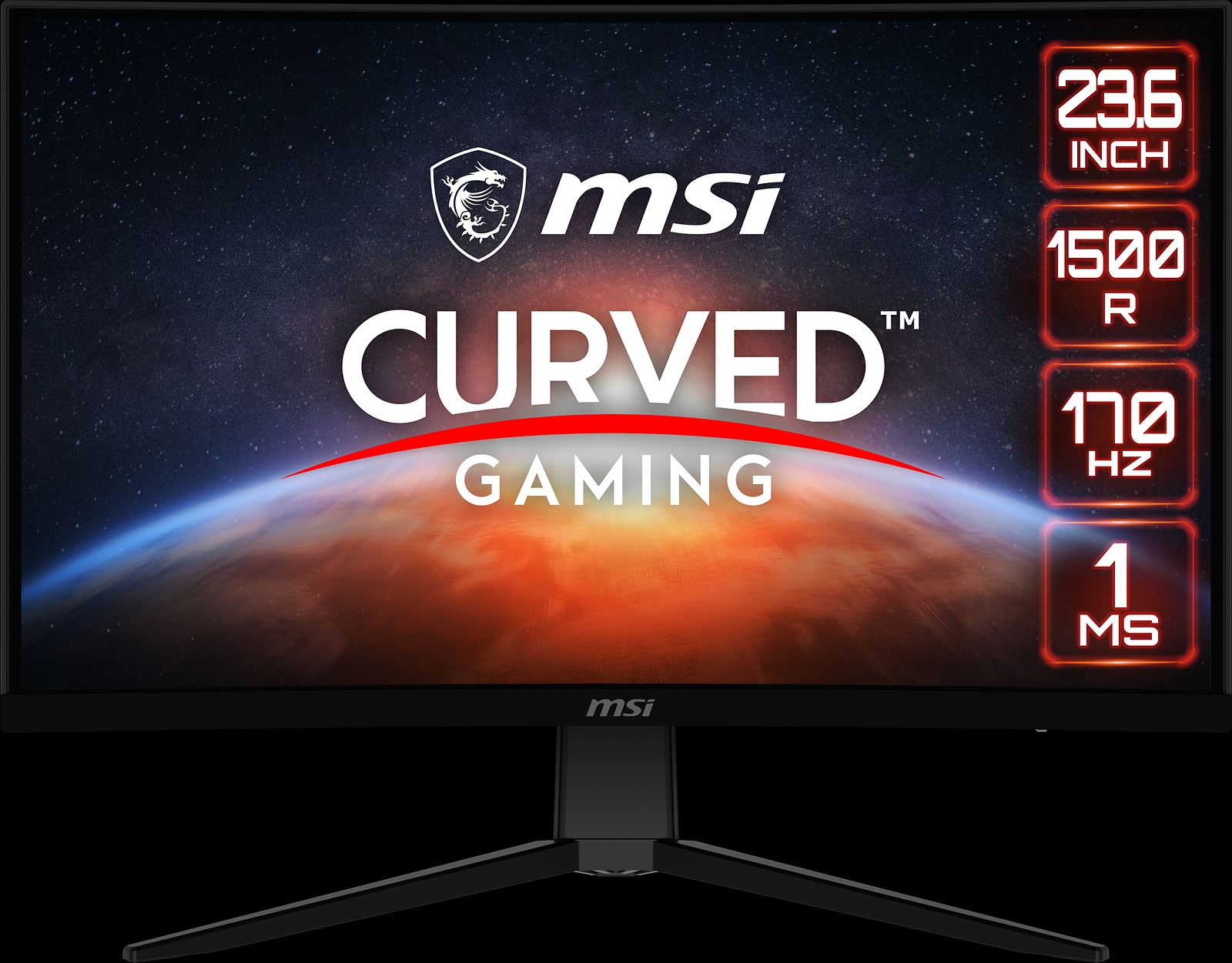 MSI G2422C 24" FHD 1500R Curved Gaming Monitor, 180Hz/1ms